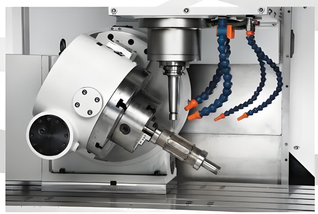 Multi-axis CNC linkage and complex geometric shape processing